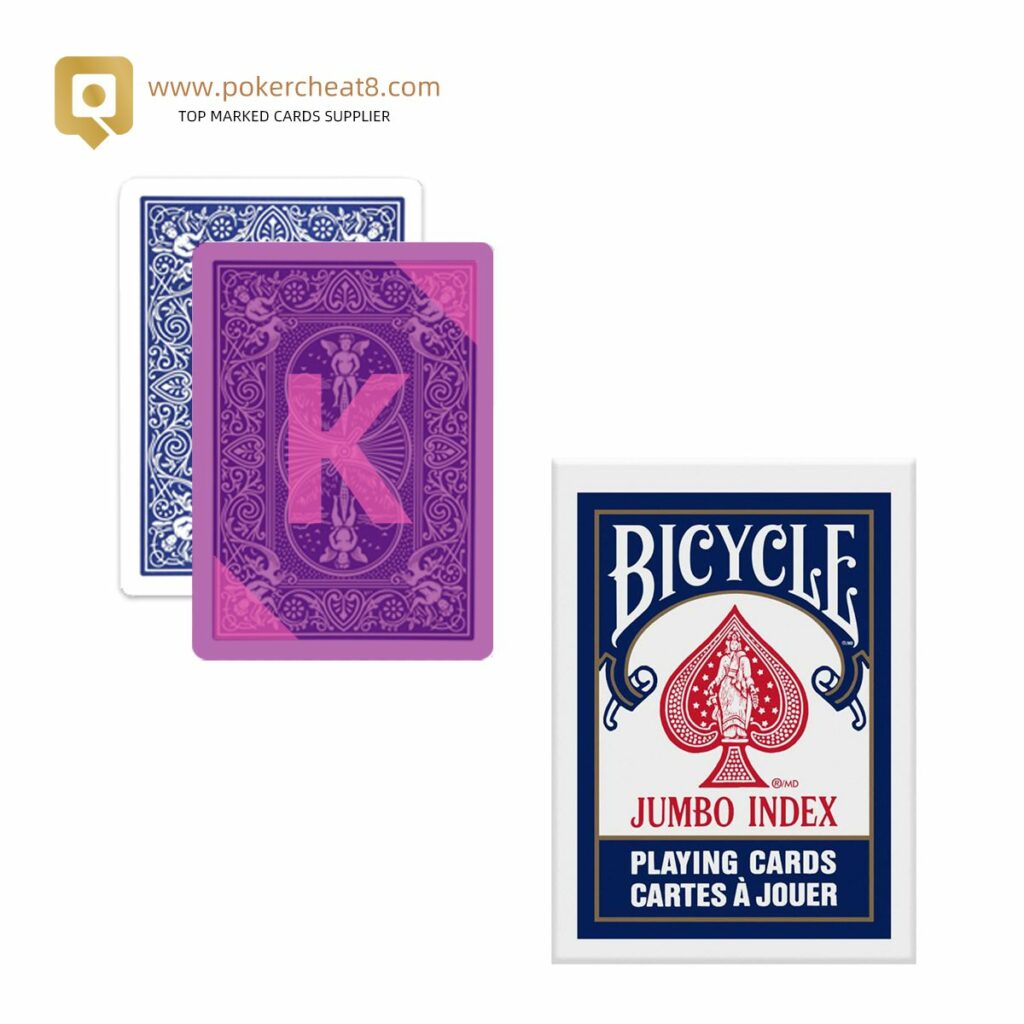 Bicycle plastic playing cards | Jumbo INDEX Cards - Poker Cheat Marked ...