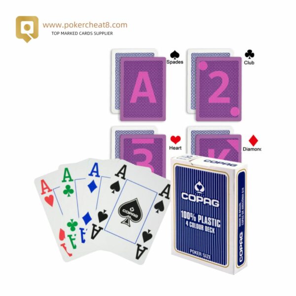 Copag 4 color playing cards | poker Plastic Juiced Cheating - Poker ...