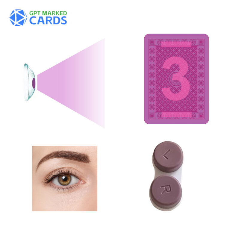 Kontaktlinsen mit Infrarot-Tinte für markierte Kartenspiele ...