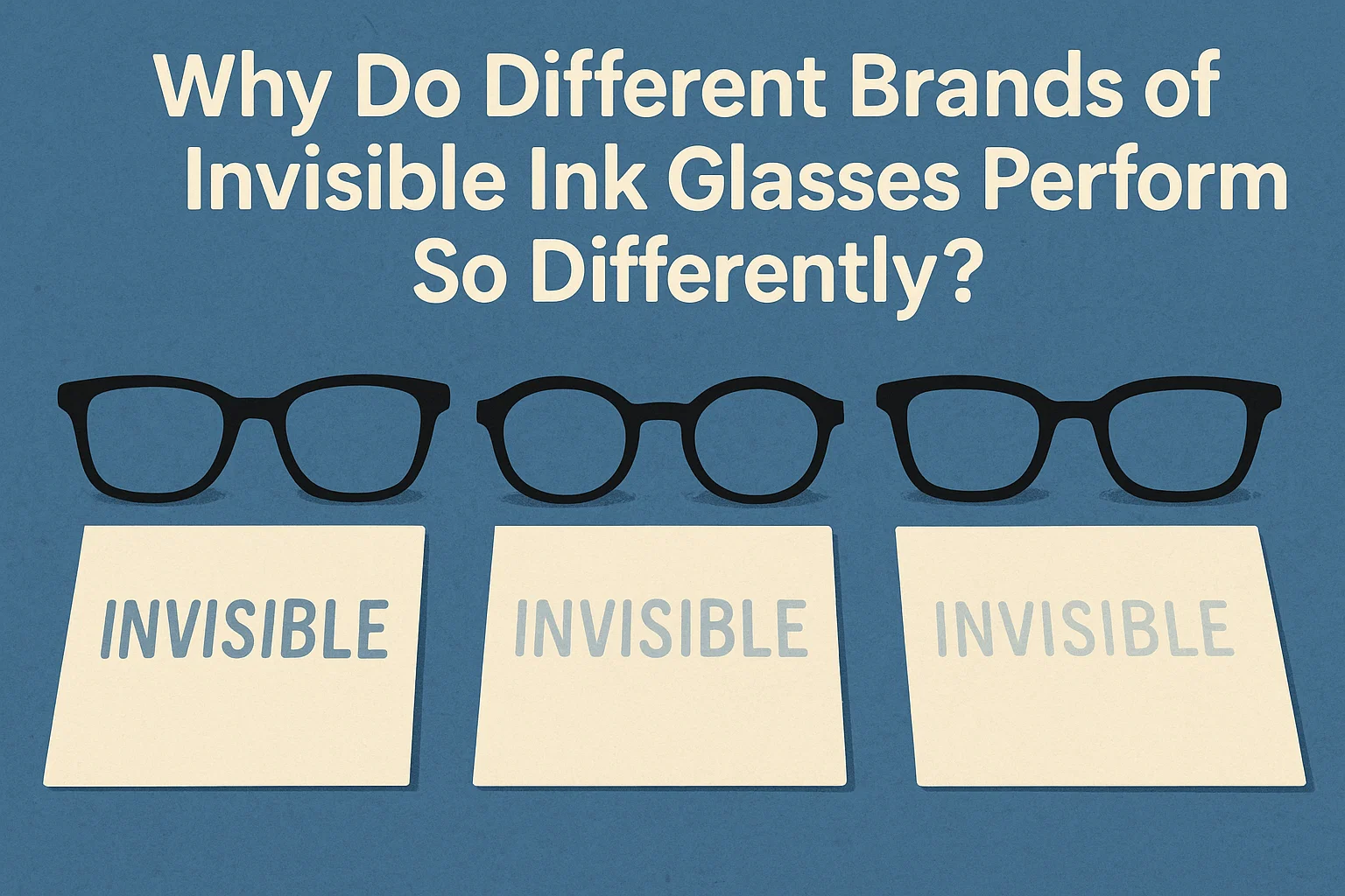 Why Do Different Brands of Invisible Ink Glasses Perform So Differently ...