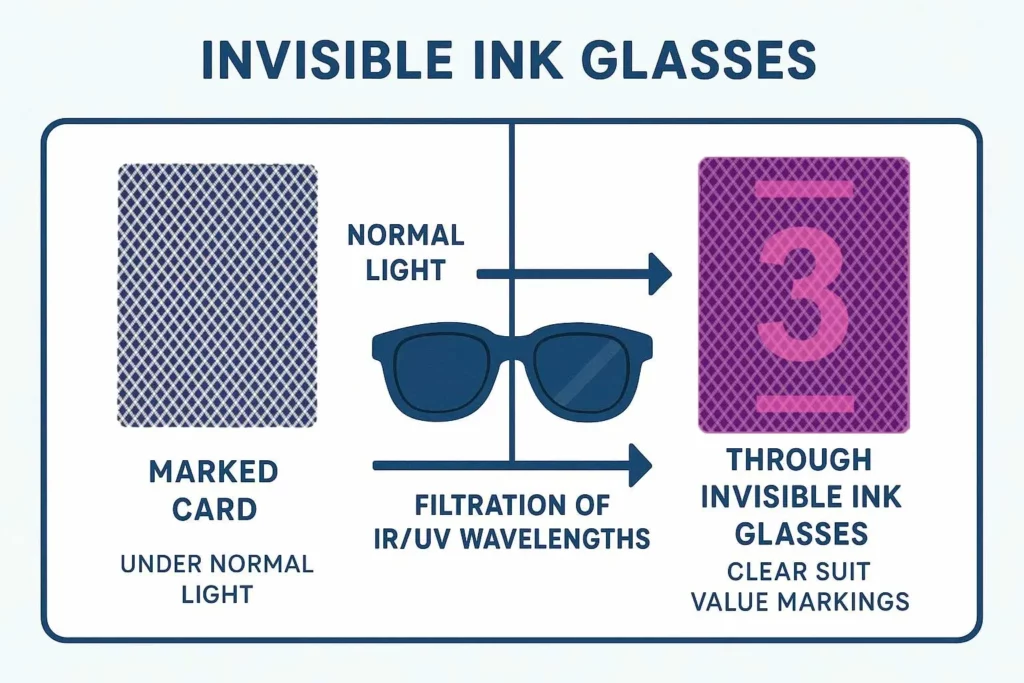 The Working Mechanism of Invisible Ink Glasses